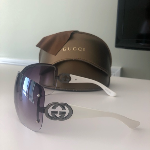 Gucci | Accessories | Gucci White Sunnies | Poshmark